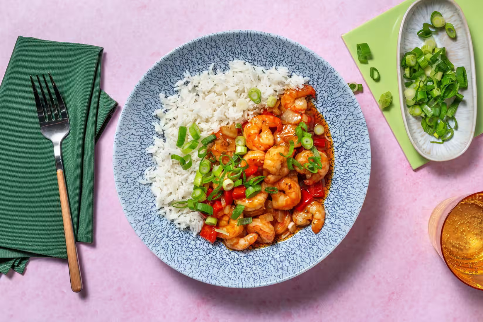 Indo Chinese Style Chilli Prawns with Stir-Fried Veg and Basmati Rice ...